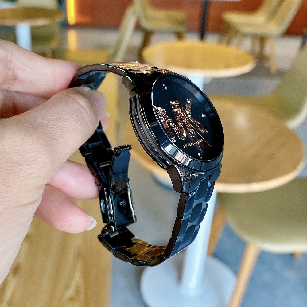 Đồng Hồ Michael Kors Nữ MK6683 Runway Black Tone Đen 38mm