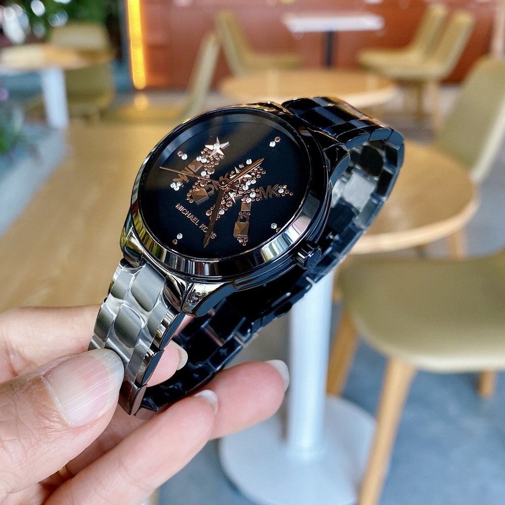 Đồng Hồ Michael Kors Nữ MK6683 Runway Black Tone Đen 38mm